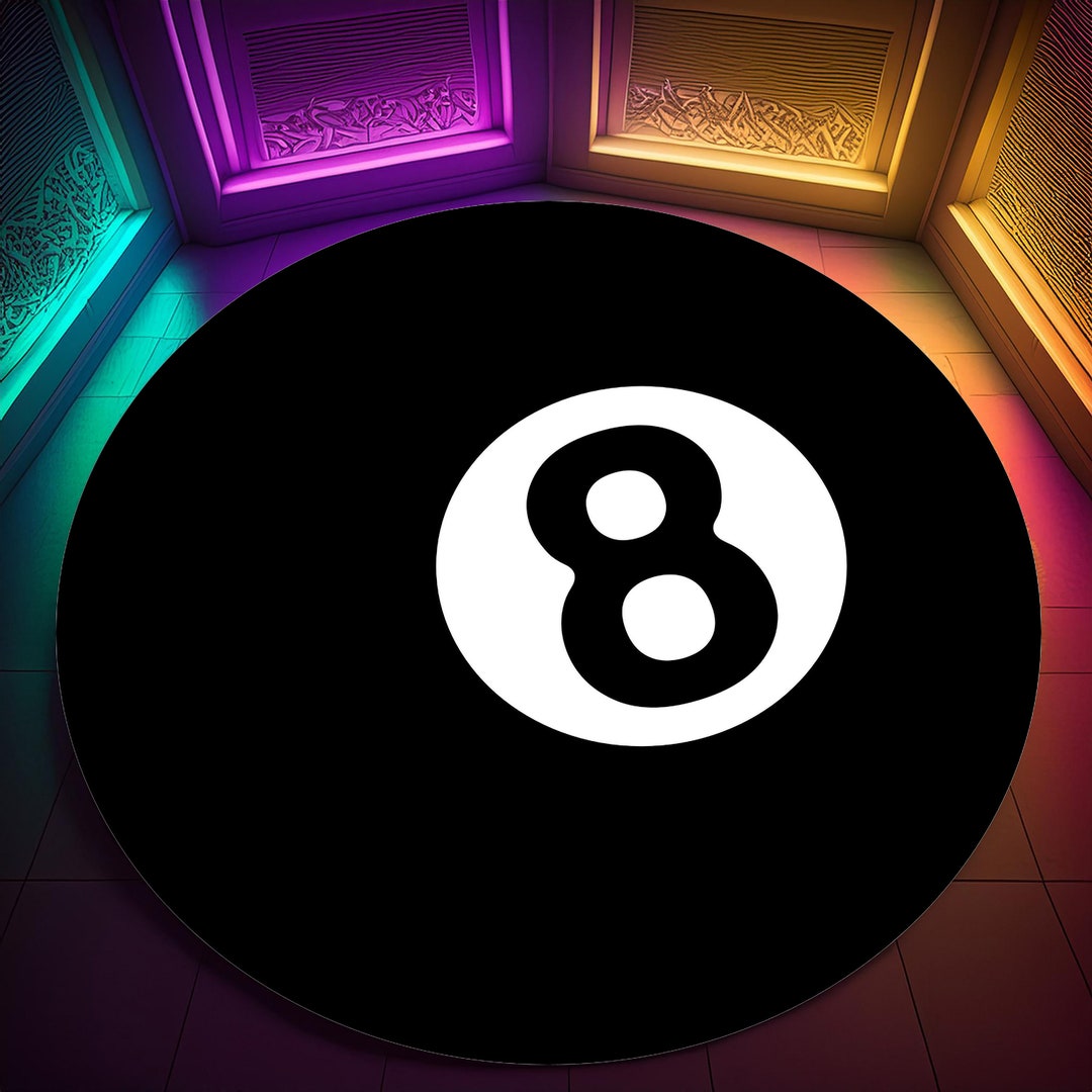 Eight Ball Rug,billiards Rug,magic Ball Rug,eight Ball Round Rug,rugs ...