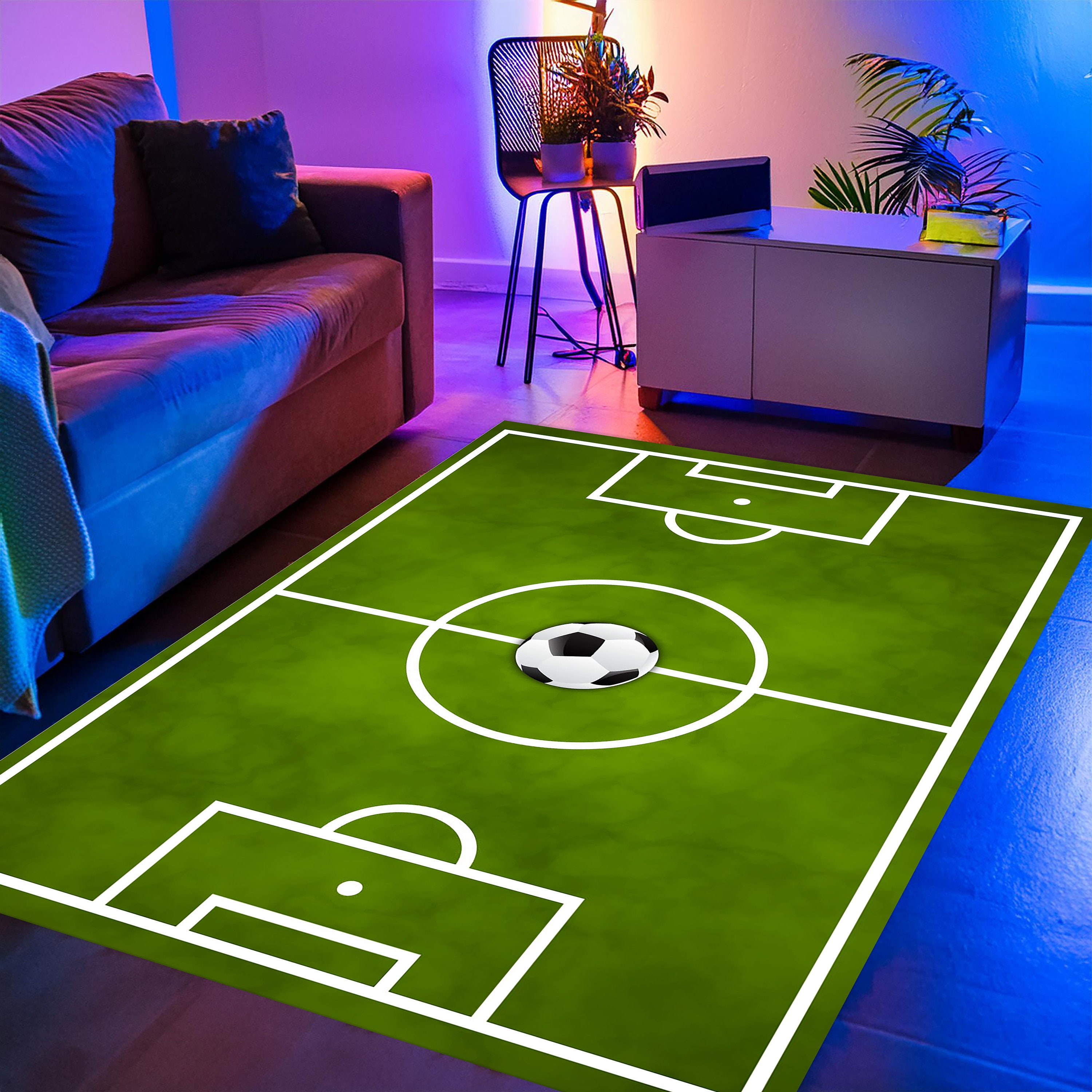 Football Field Rug, Football Rug, Soccer Field Rug, Sports Rug, Soccer ...