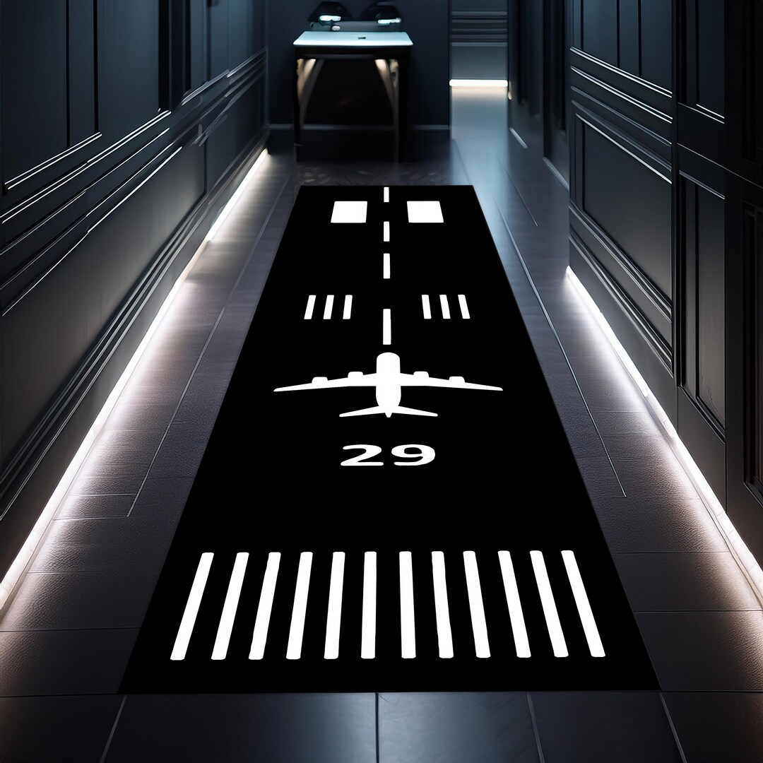 Airport Runway Kids Play Rug, Pilot Rug, Airplane Rug, Aircraft Rug ...