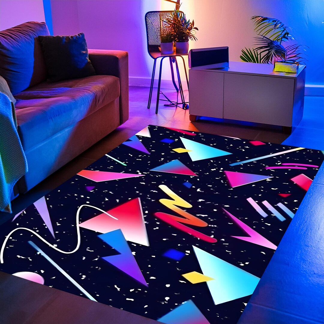 Arcade Rug, Alley Rug, Gamer Rug, 80s Rug, Retro Rug, Washable Rug, Non ...