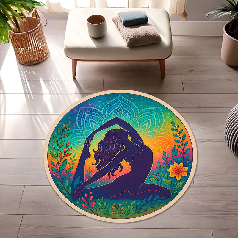 Round Yoga Mat - Etsy
