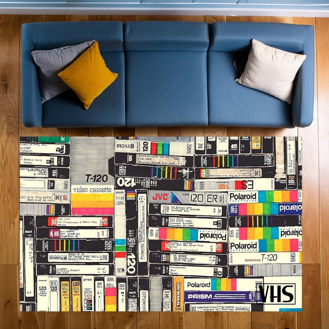 Tape Rug, Vhs Rug Rug,retro Cassette Rug, 80s Rug,retro Rug,living Room ...