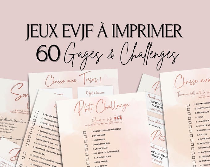 8 Jeux EVJF à Imprimer Et à Télécharger - Jeux Enterrement Vie De Jeune ...