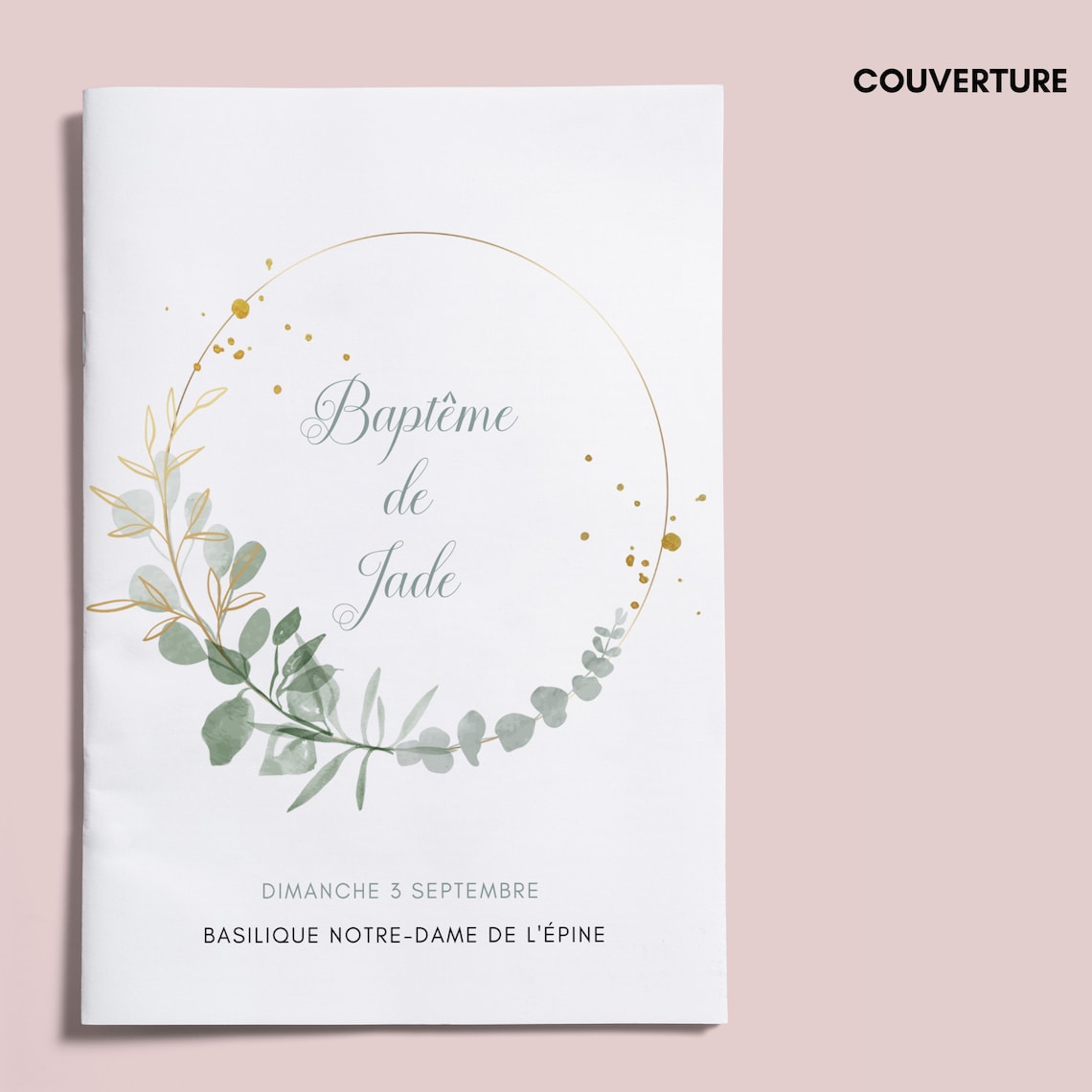 Livret De Messe Baptême à Personnaliser Sur Canva - Livret De Messe ...