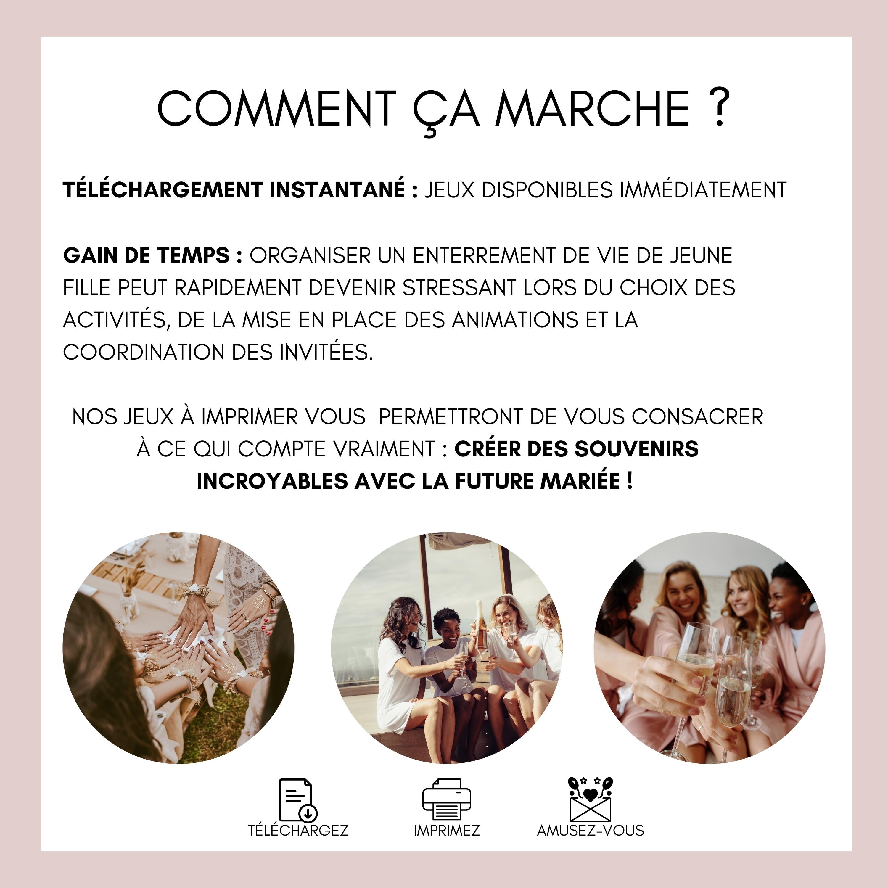 Jeux EVJF à imprimer - 60 Gages, Défis & Challenges pour un enterrement ...