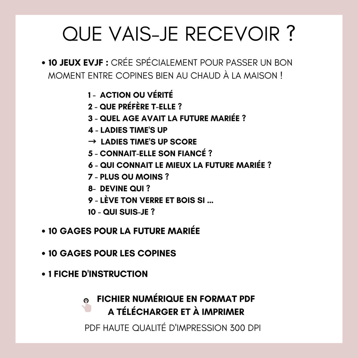 10 Jeux Evjf à Imprimer 20 Gages Défis And Challenges Pour Un Etsy France