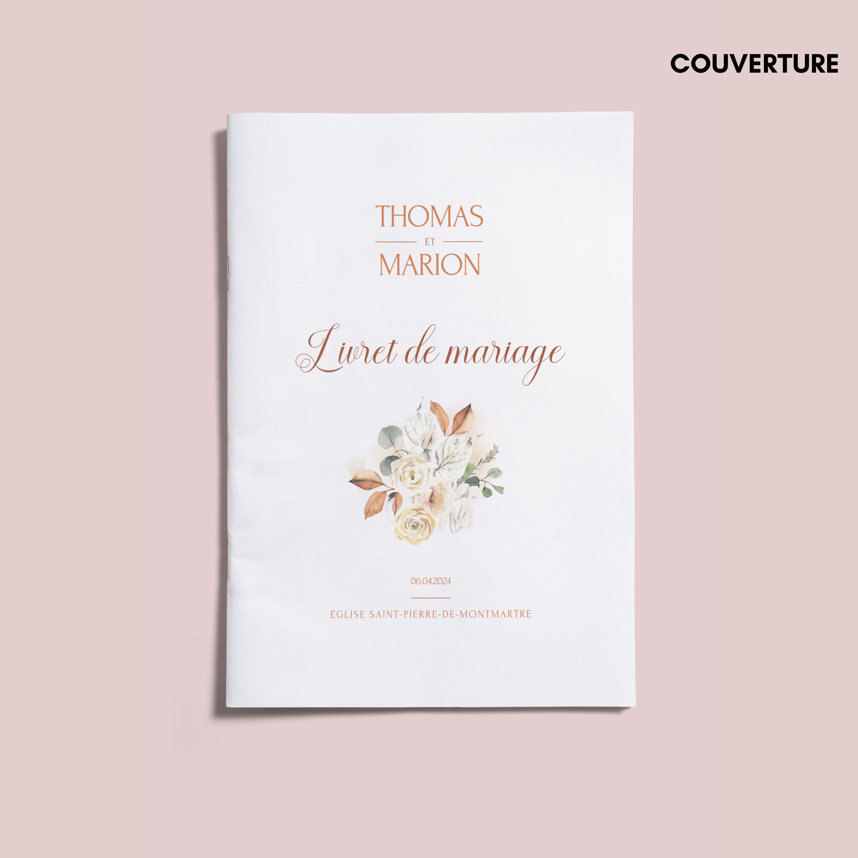 Livret De Messe Mariage Personnalisable Sur Canva - Livret De Mariage à ...