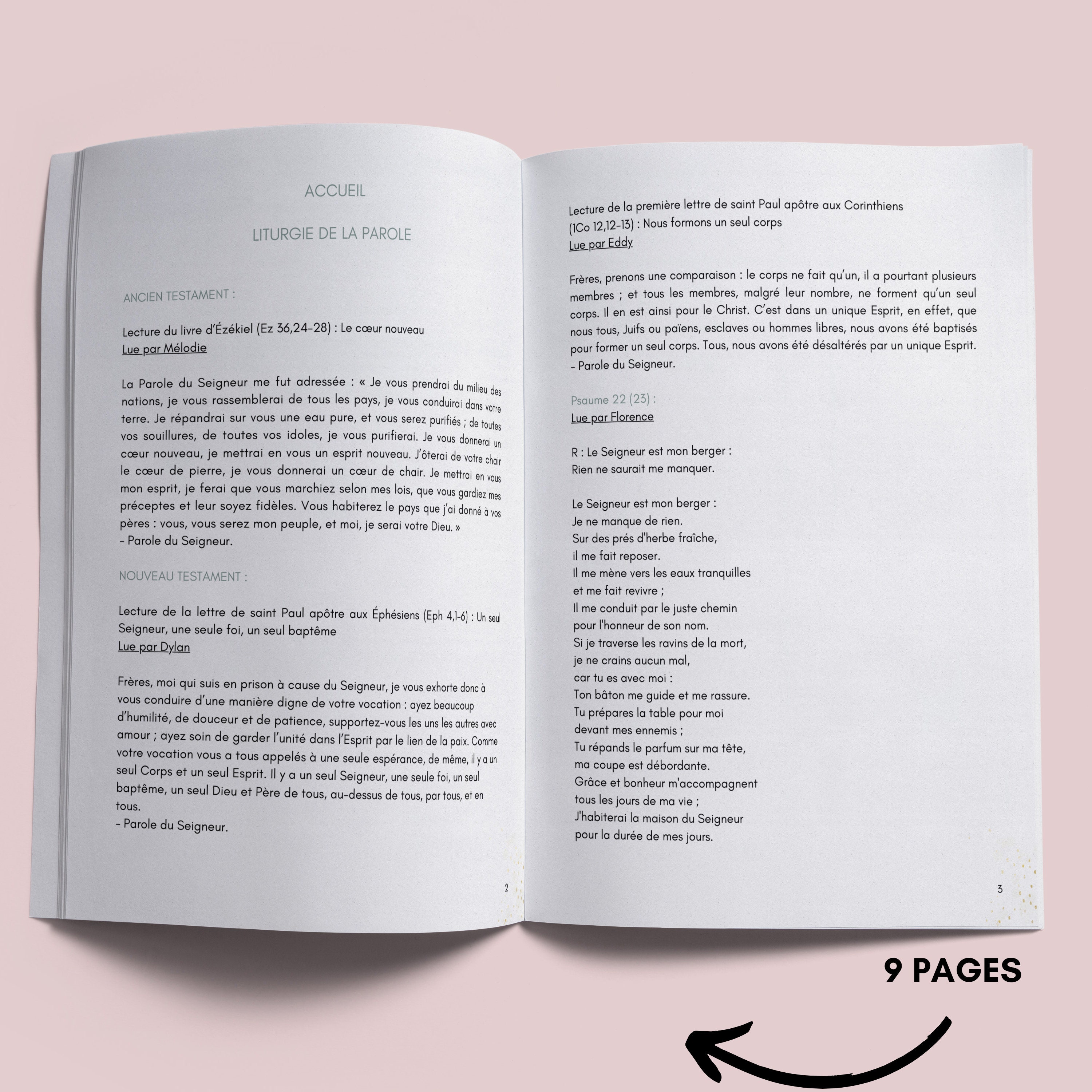 Livret De Messe Baptême à Personnaliser Sur Canva - Livret De Messe ...