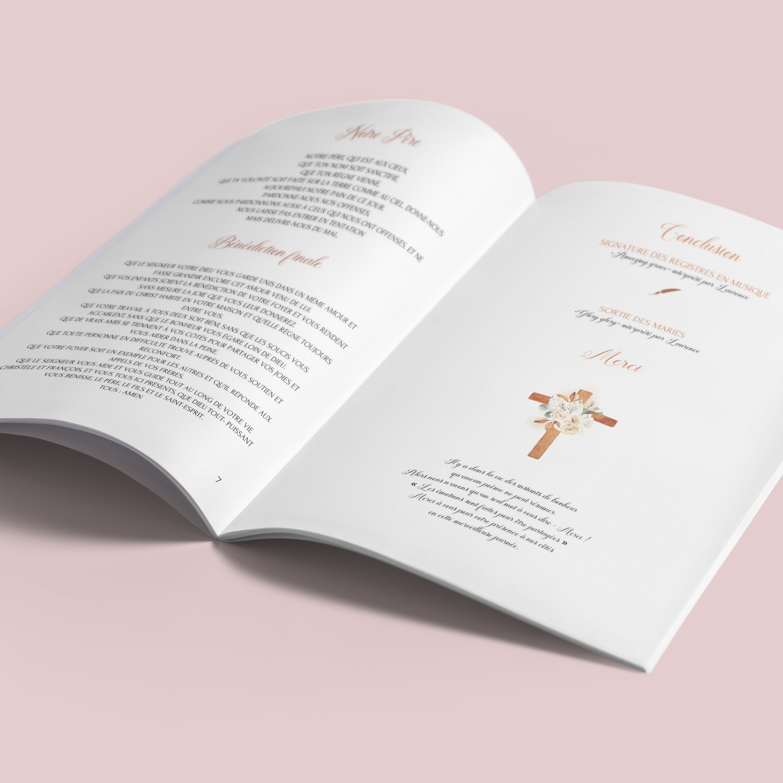 Livret De Messe Mariage Personnalisable Sur Canva Livret De Mariage à ...