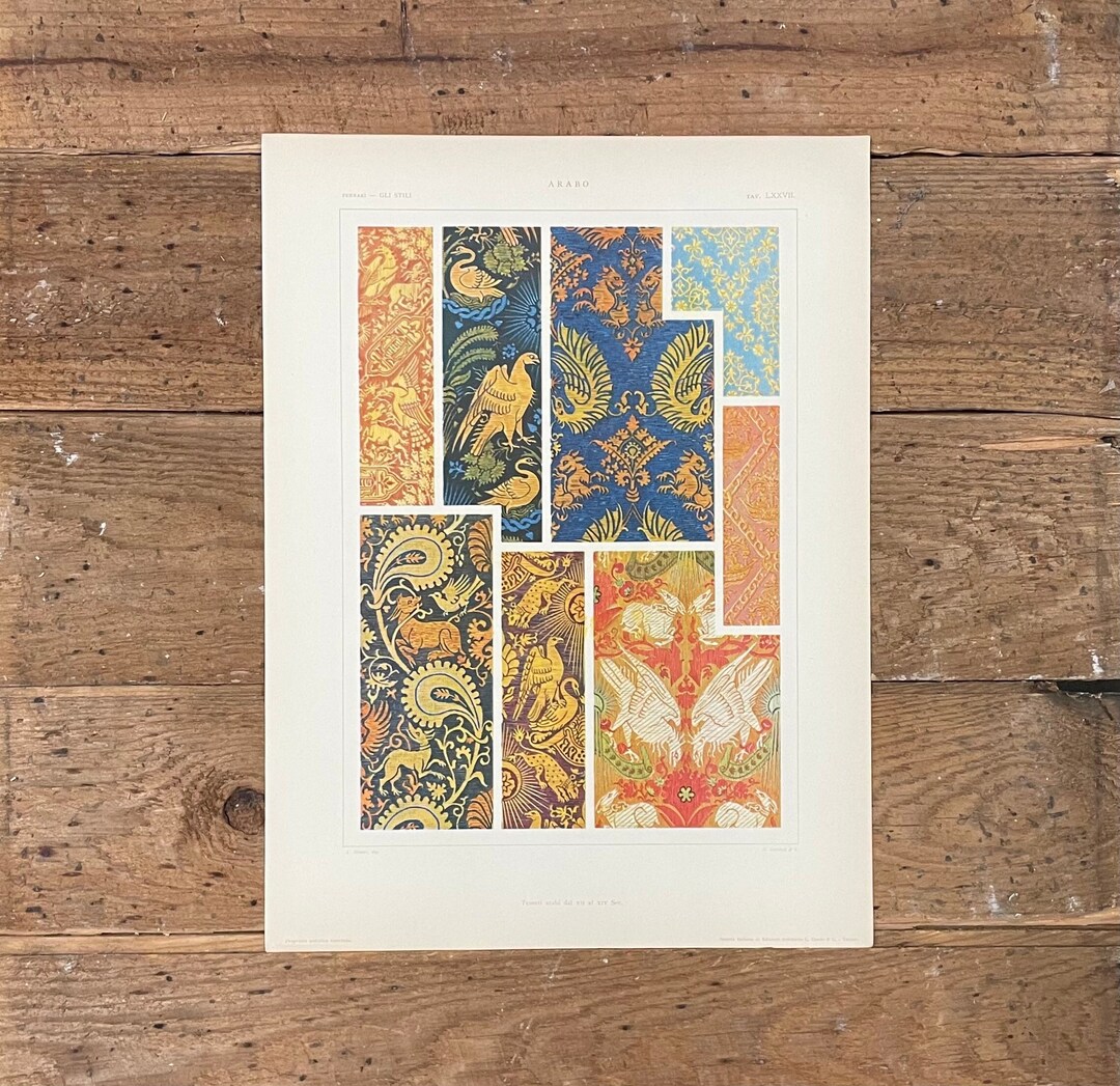 Arabesque Ornamental Architectural Drawing Gli Stilo Framable ...