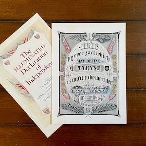 US Declaration of Independence Framable Print! US History Memorabilia ...