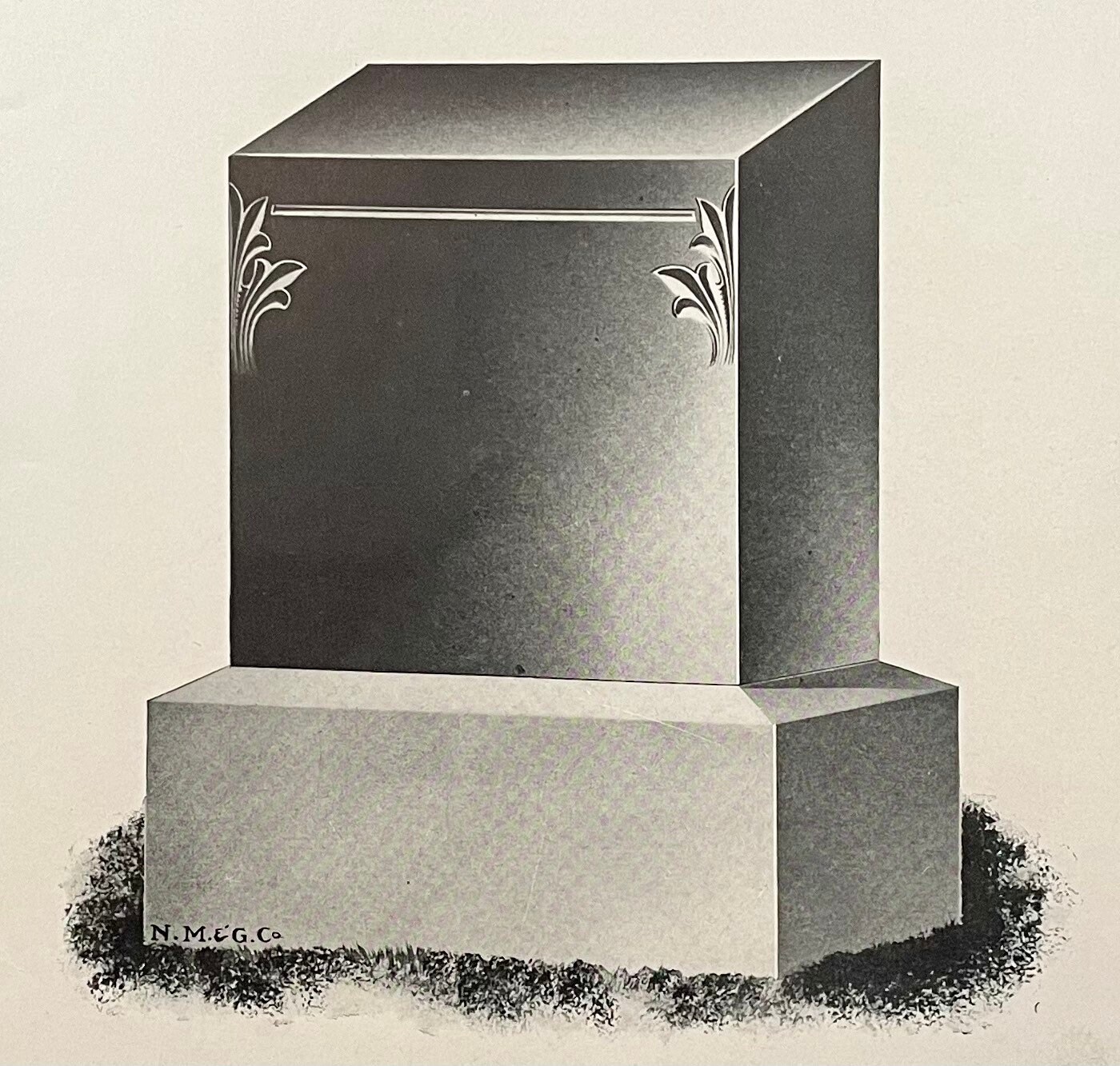 Headstone Advertising Catalog Sheet Framable Gravestone Ephemera ...