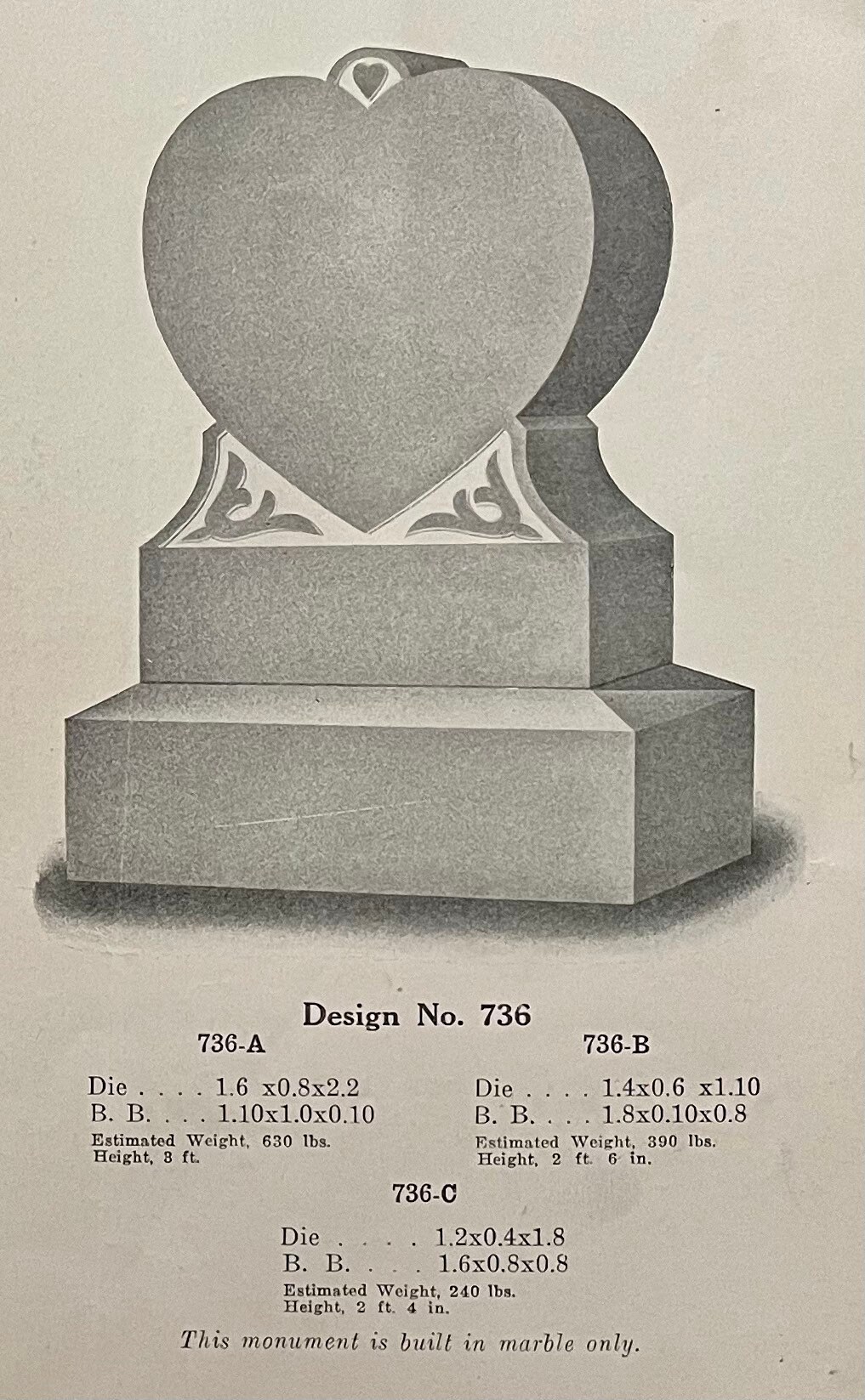 Vintage Headstone Advertising Catalog Sheet for Gothic Decor - Etsy