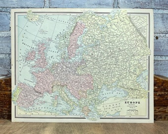 1887 Map of Europe - Etsy