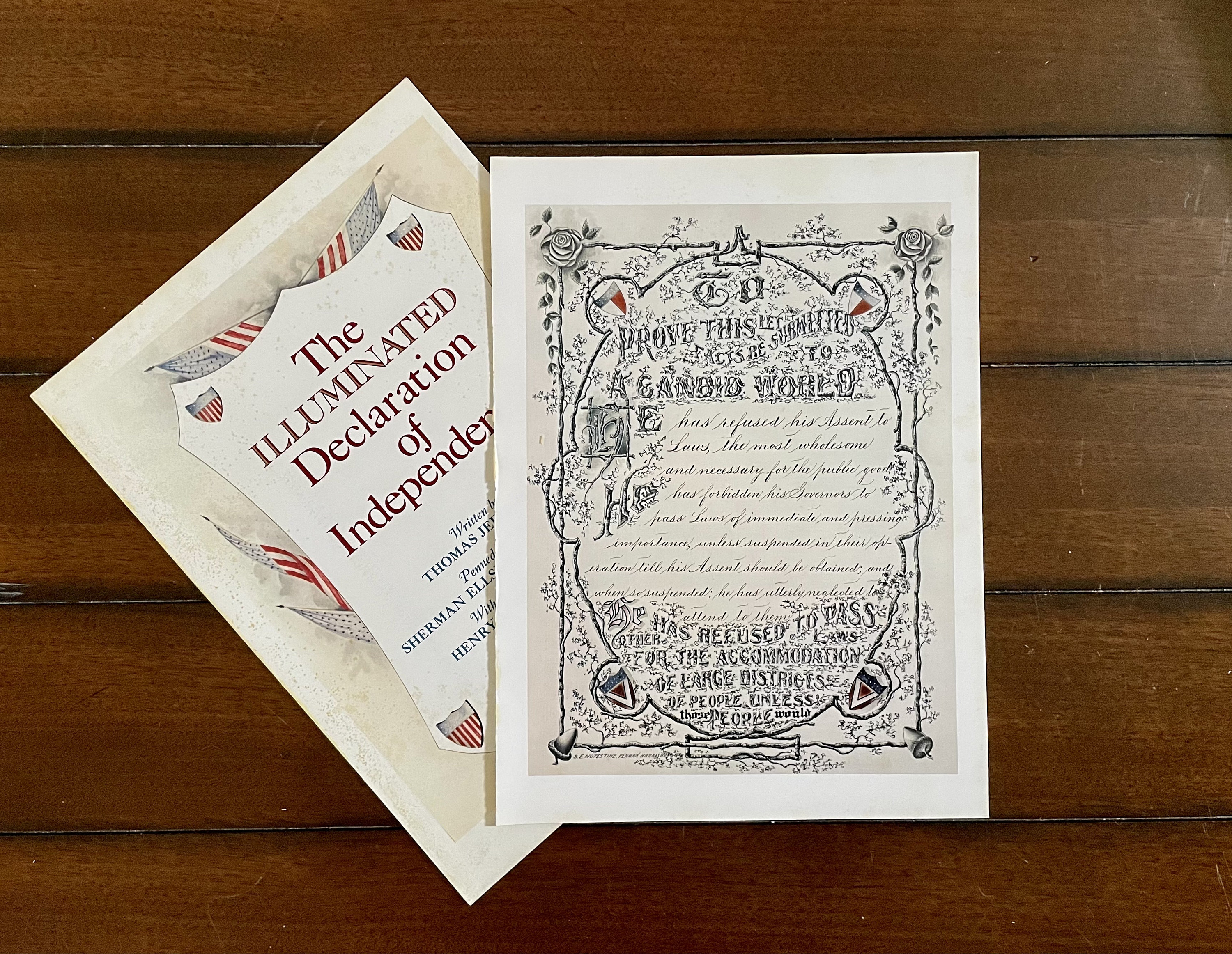 US Declaration of Independence Framable Print US History Memorabilia ...