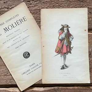 Moliere! Classic French Theatrical Comedy Character! Framable Hand ...