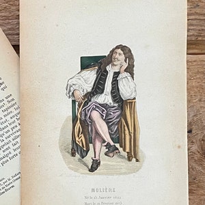 Moliere! Classic French Theatrical Comedy Character! Framable Hand ...