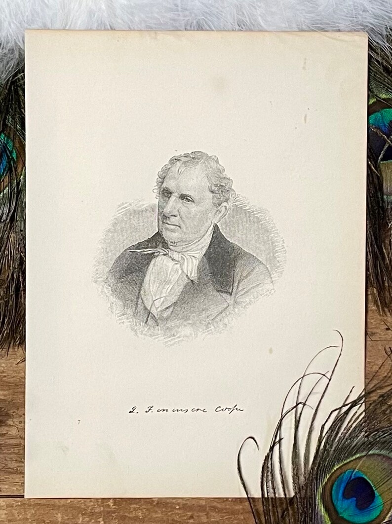 James Fenimore Cooper Portrait: Engraved Literary Print - Etsy