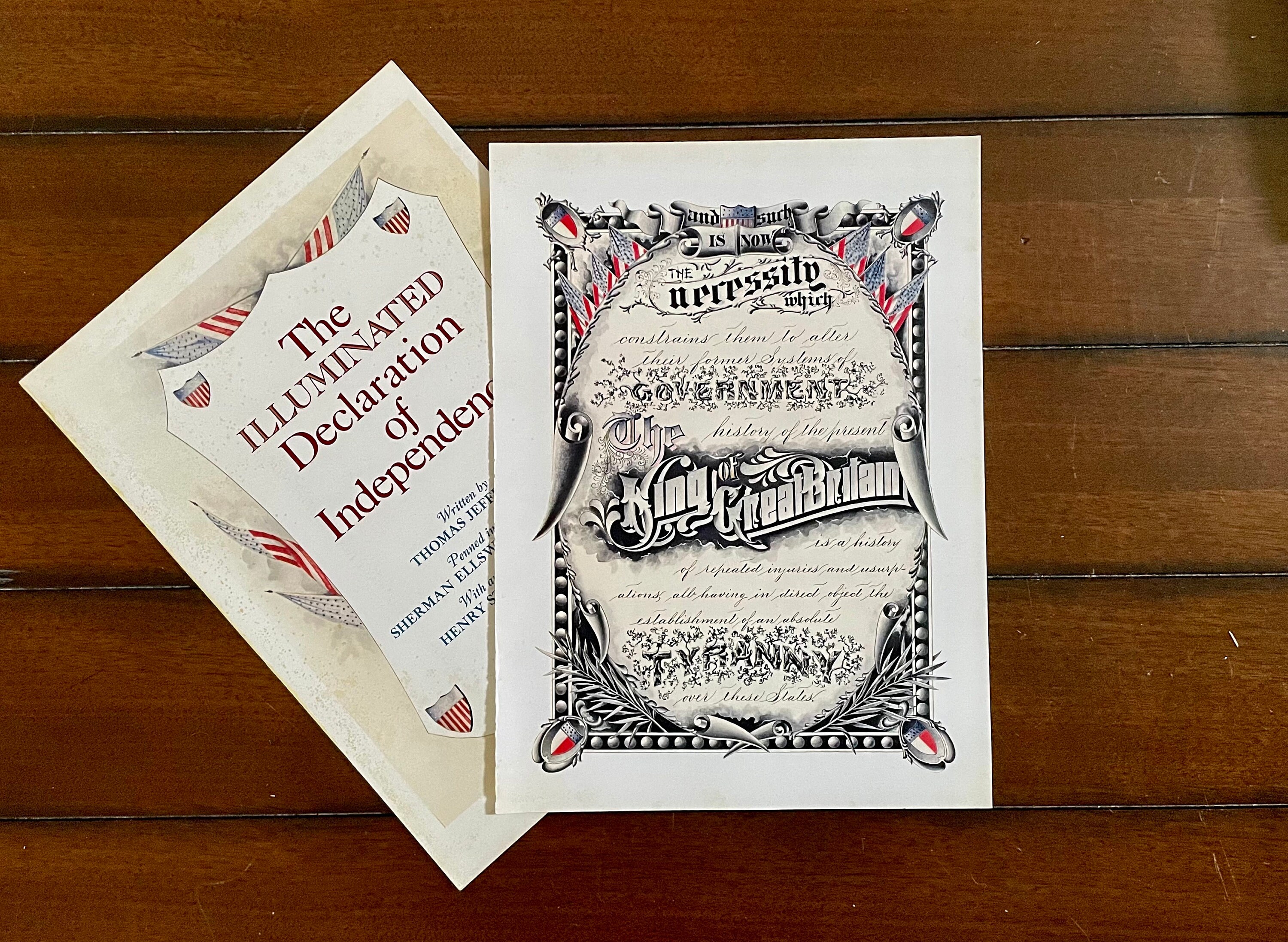 Declaration of Independence Print: 1976 Bicentennial Lithograph - Etsy