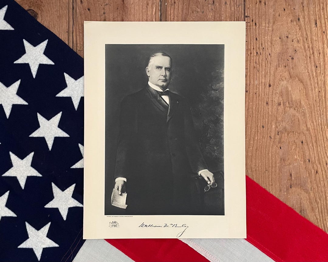 1912 William Mckinley Print! Official Presidential White House Portrait ...