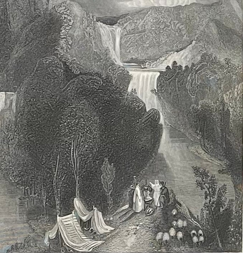 Pilgrims Progress Engraving Gates of the Celestial City John Bunyon ...