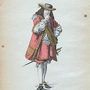 Moliere! Classic French Theatrical Comedy Character! Framable Hand ...