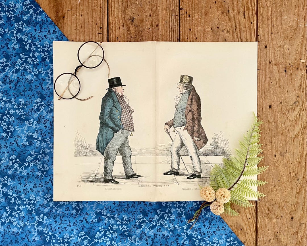 1882 Scottish Engraving: Regency Men's Fashion Print - Etsy