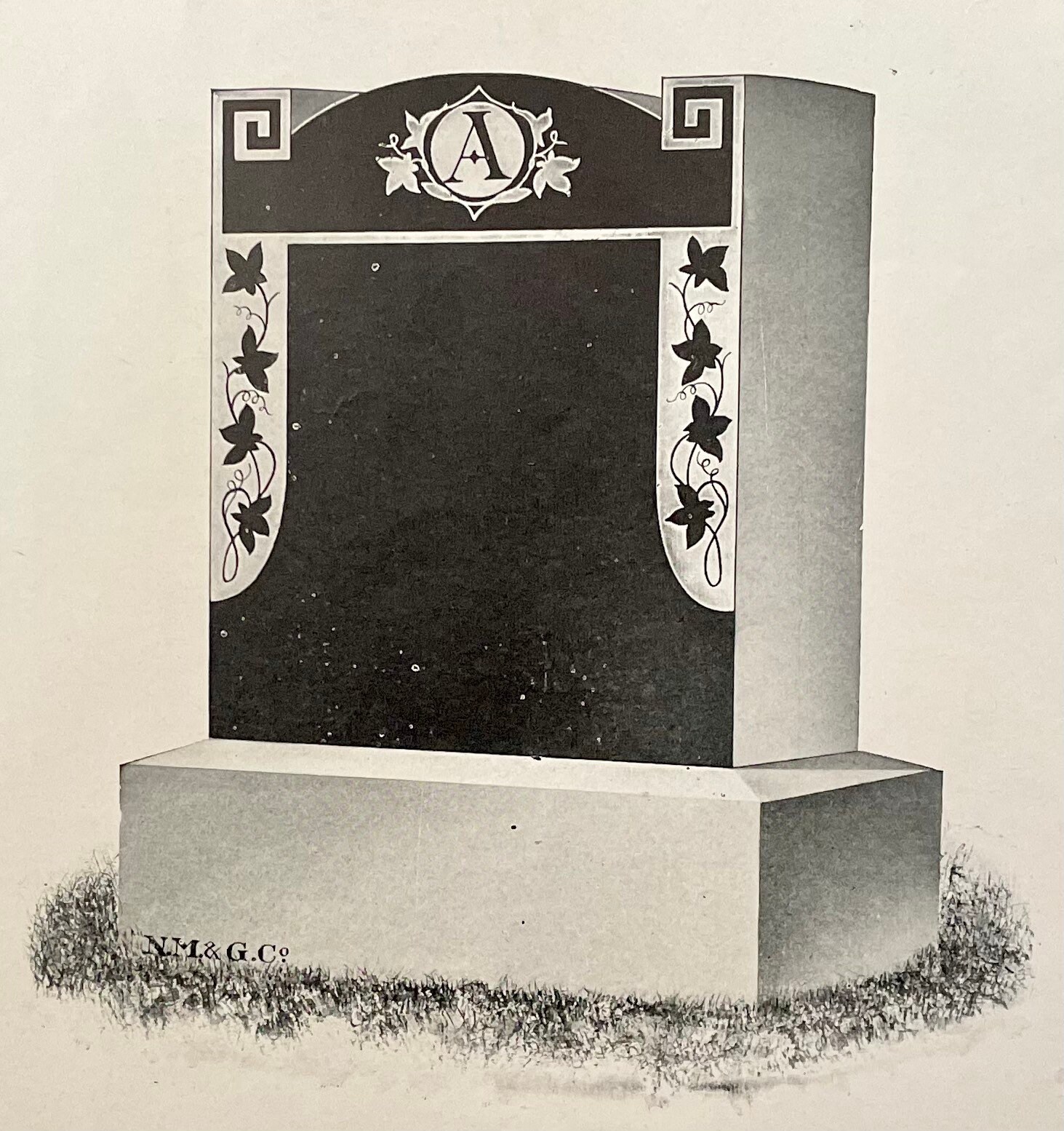 Headstone Advertising Catalog Sheet Framable Gravestone Ephemera ...