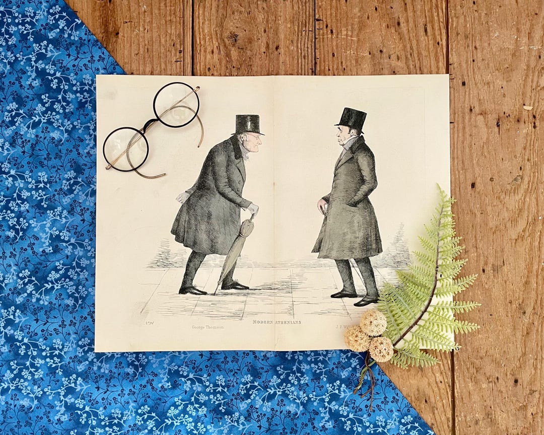 1882 Scottish Engraving: Regency Men's Fashion Print - Etsy