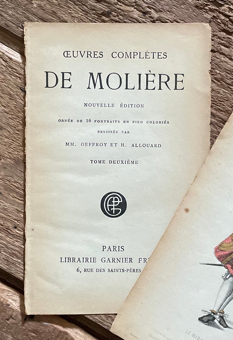 Moliere! Classic French Theatrical Comedy Character! Framable Hand ...