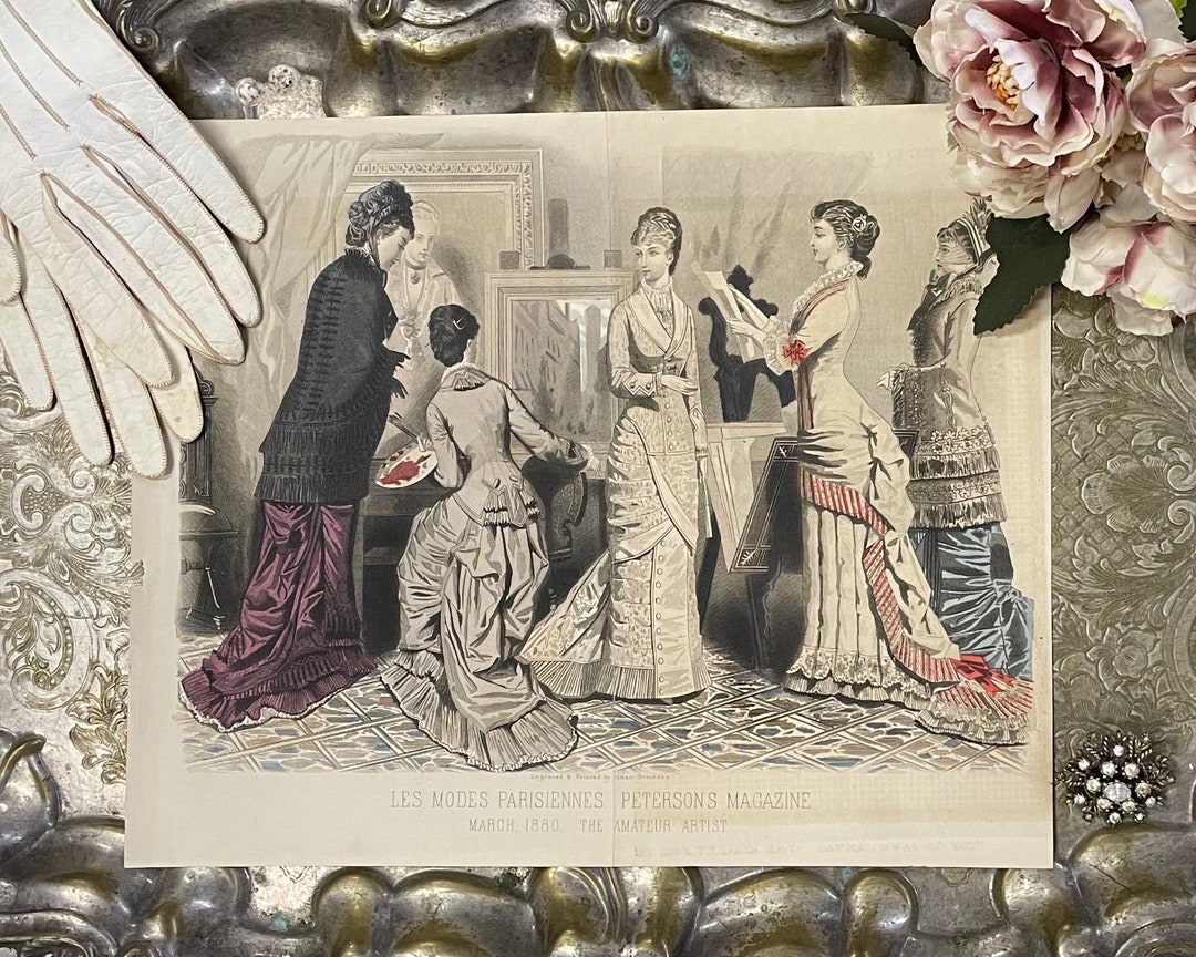 1880 Peterson's Magazine Fashion Plate: Les Modes Parisienne Insert - Etsy