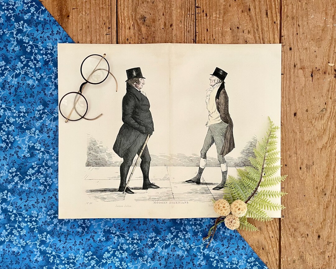 1882 Scottish Engraving: Regency Men's Fashion Print - Etsy