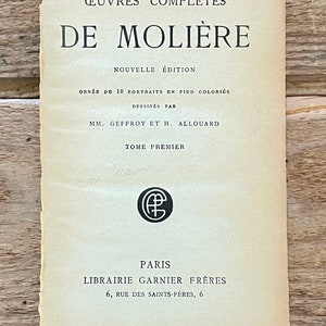 Moliere! Classic French Theatrical Comedy Character! Framable Hand ...