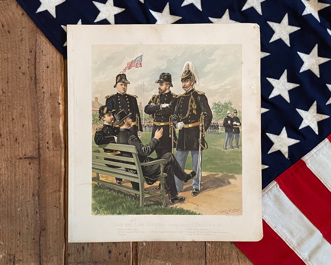 1888 Chaplain Full Dress Uniforms! Framable Antique Lithographs ...