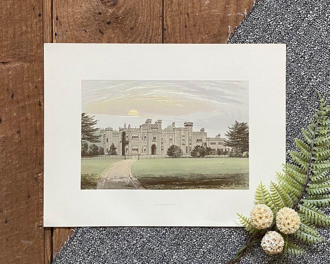 Antique Chromolithograph: Garnstone, Herefordshire - English County ...