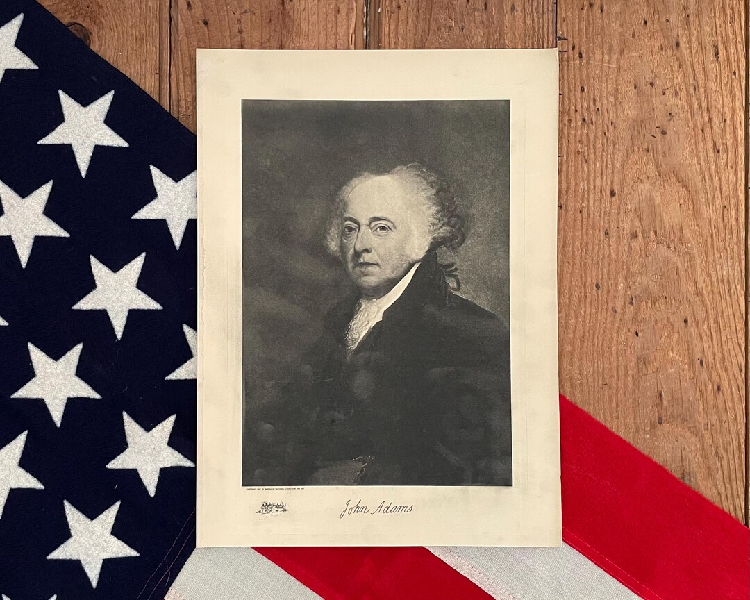 1912 John Adams Gravure Print: Founding Father Portrait - Etsy