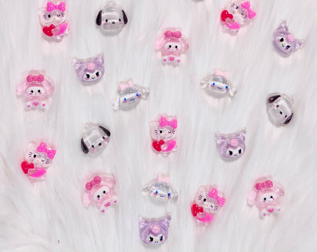 50 Kawaii Hello Kitty Nail Charms | Sparkly Sanrio Charms | Nail Charms ...