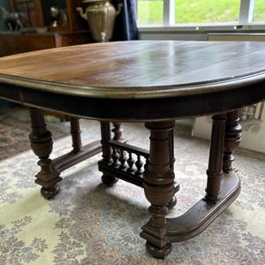 Antique Victorian Solid Oak Extending Dining Table - Etsy UK