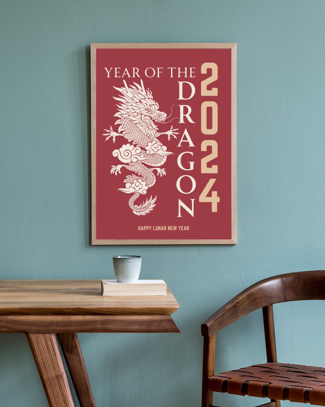 Year of the Dragon 2024, Happy Lunar New Year, Red Dragon, Chinese ...