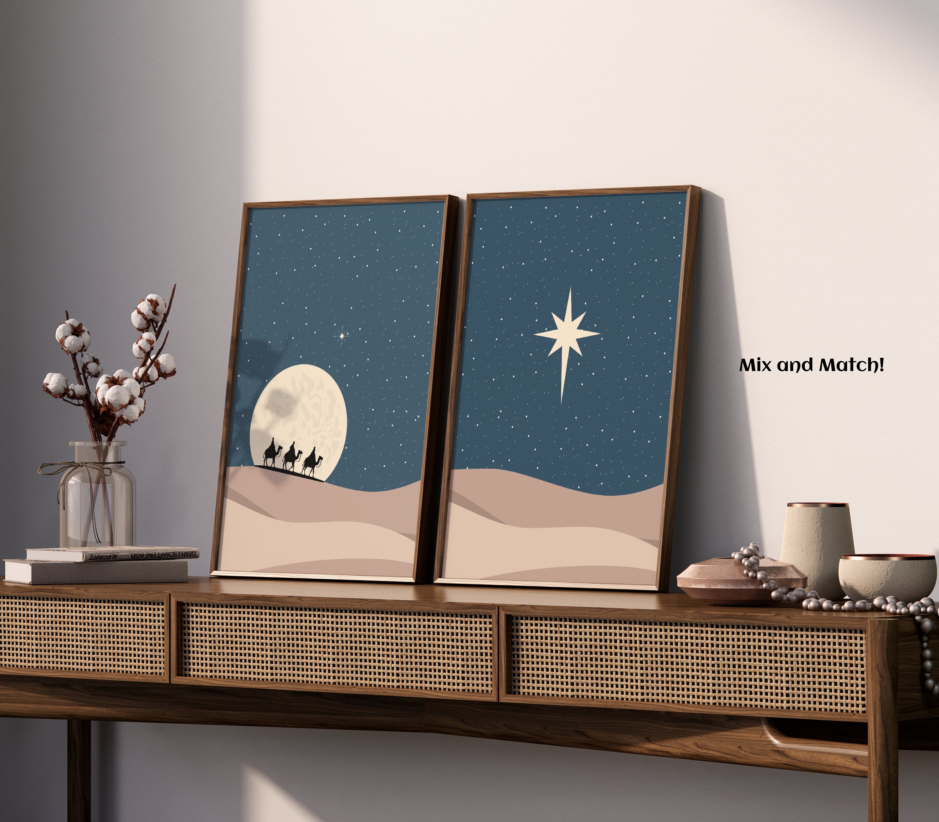 Three Wise Men Set of 3, DIGITAL DOWNLOAD, Christian Bible Verse Wall ...