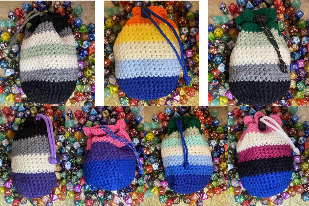 Pride Dice Bags: Agender Aroace Aromantic Asexual - Etsy