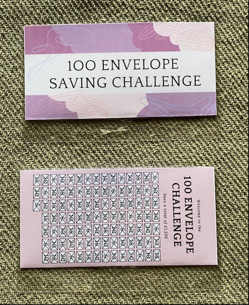 100 Envelope Challenge - Etsy