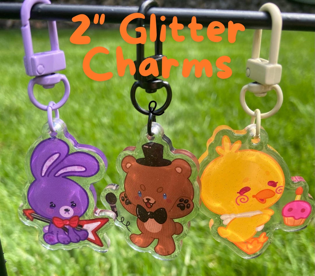 Five Nights at Freddy's Glitter Keychains B-grade - Etsy