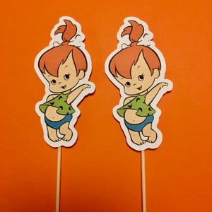 Just Pebbles Cupcake Picks/toppers - Etsy