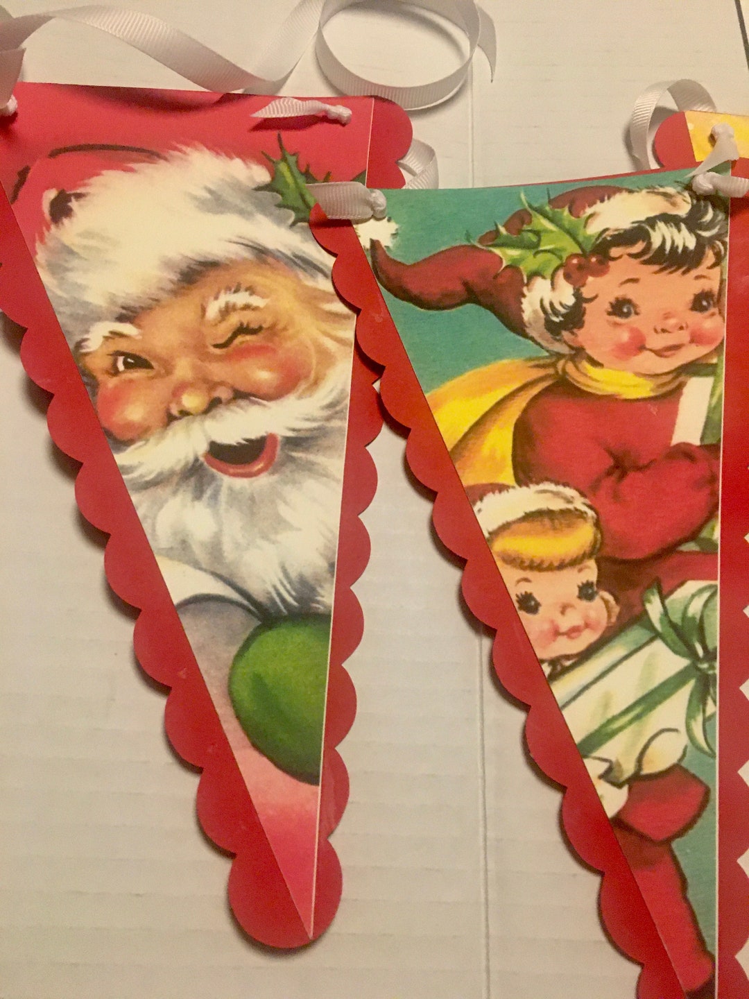 Vintage Christmas Banner - Etsy
