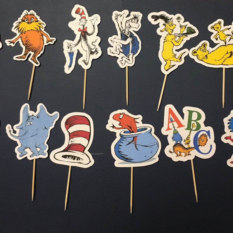 Dr Seuss Cupcake Topper - Etsy