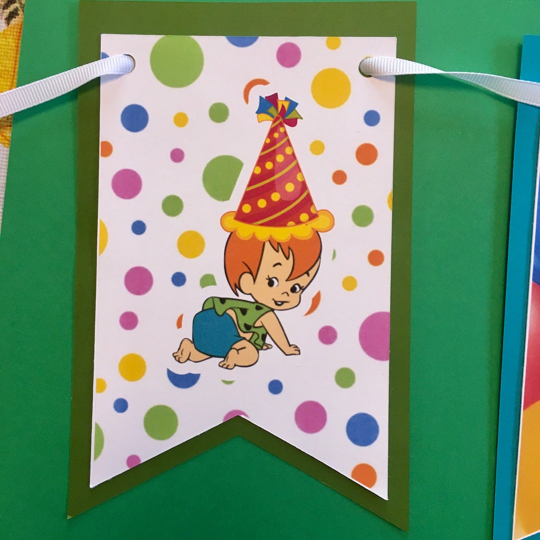 Flintstones Birthday Banner - Etsy