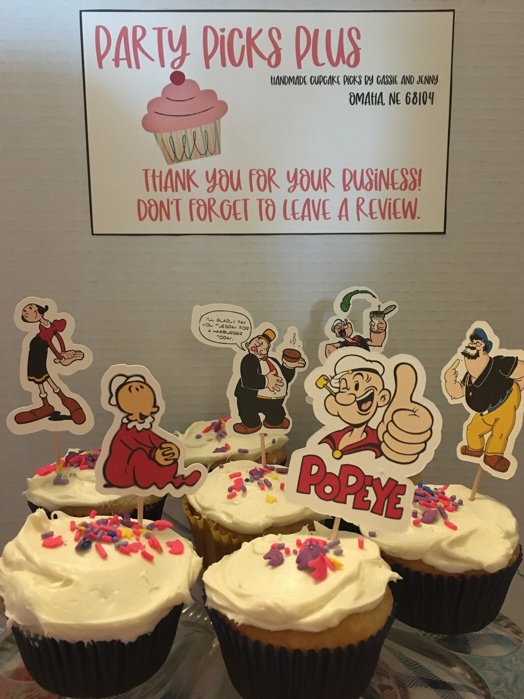 Popeye the Sailor Man Cupcake Toppers/picks - Etsy