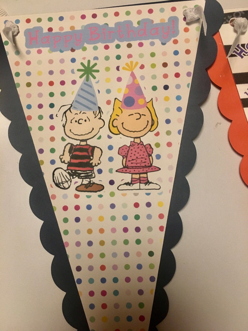 Charlie Brown and Friends Birthday Banner - Etsy