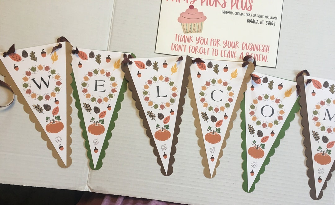 Fall/ Thanksgiving Welcome Banner - Etsy